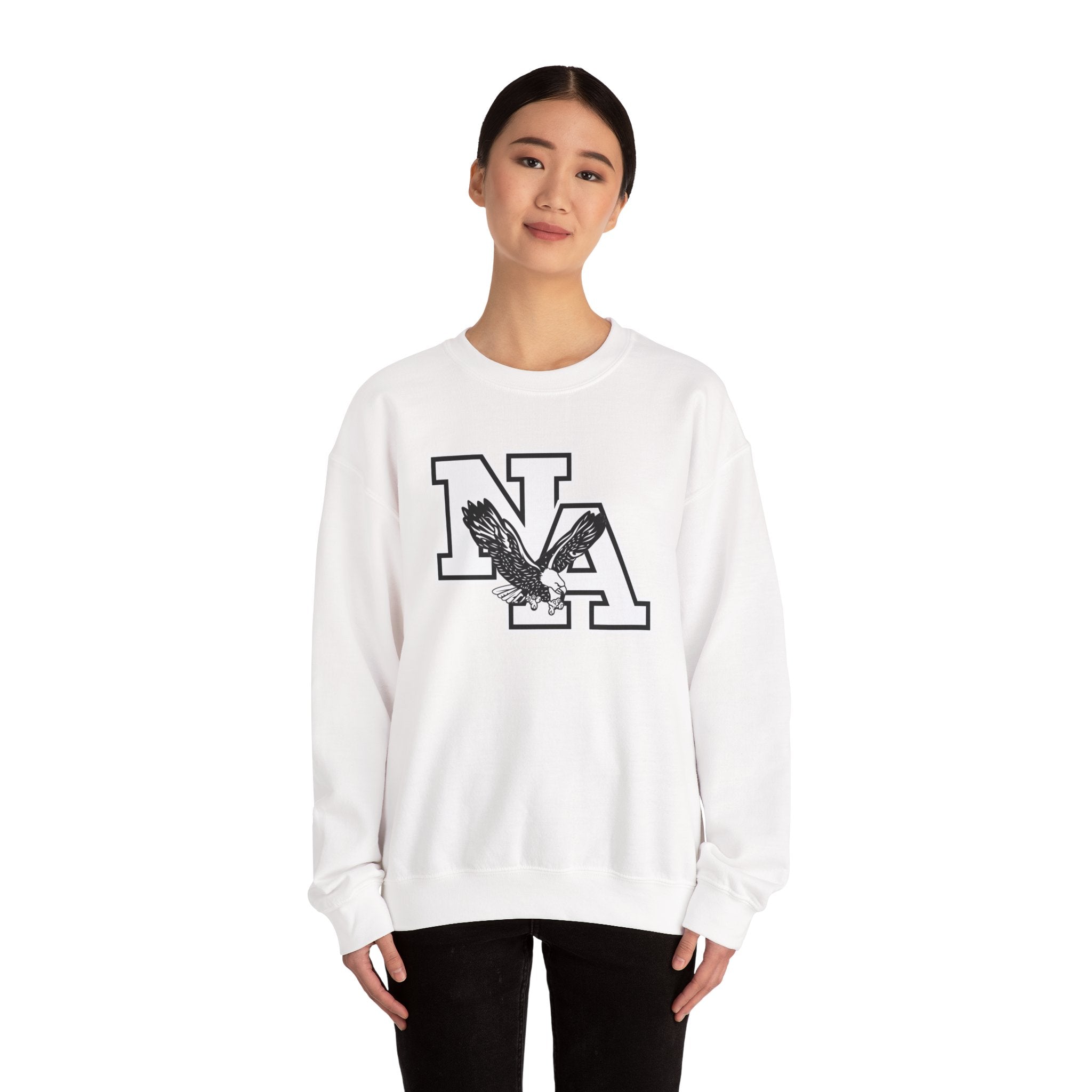 Adult Unisex Classic White and Black Logo Graphic Sweatshirt – Home ...