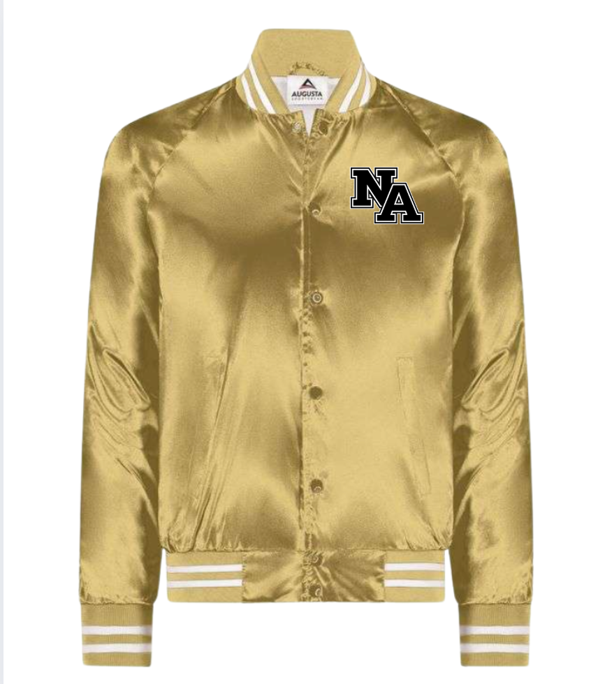 Youth & Women's New Albany Eagles Gold Satin Varsity Jacket – Home Turf ...