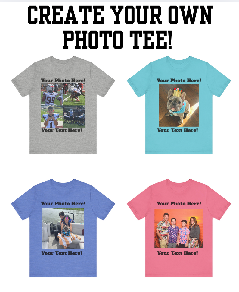 Adult Unisex CUSTOM PHOTO Short Sleeve Soft Tee – Home Turf Clothing Co.